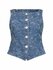 Жилет cinq a sept Floral button-denim vest, размер 2XS, blue