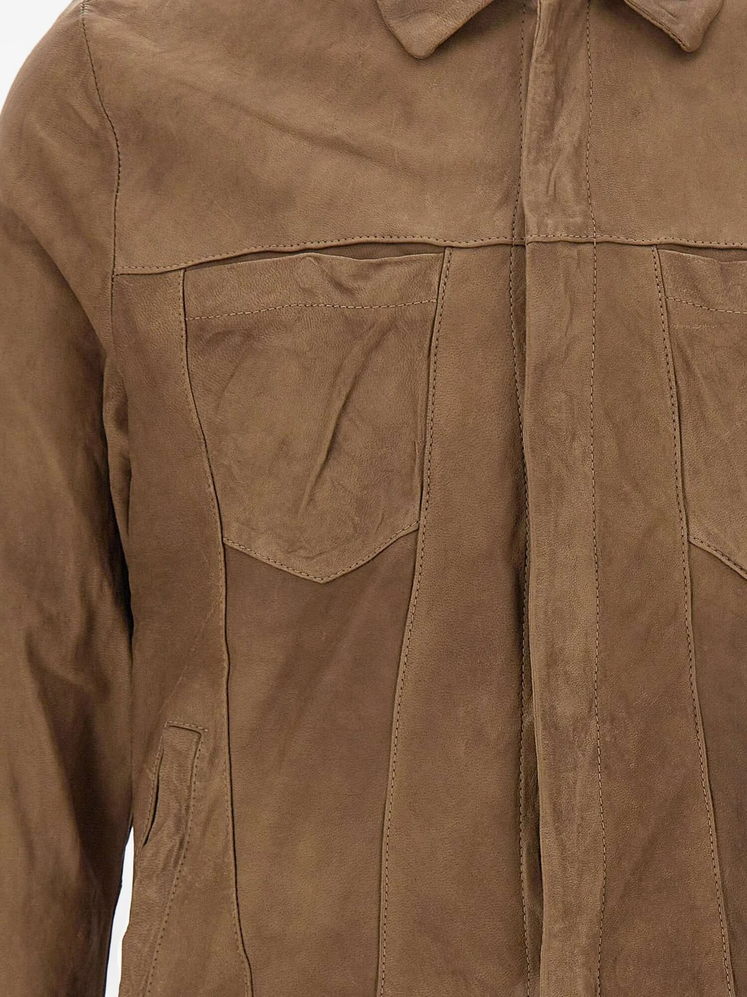 Куртка Giorgio Brato Crinkled chest-pocket jacket, размер 48, brown — фото 1