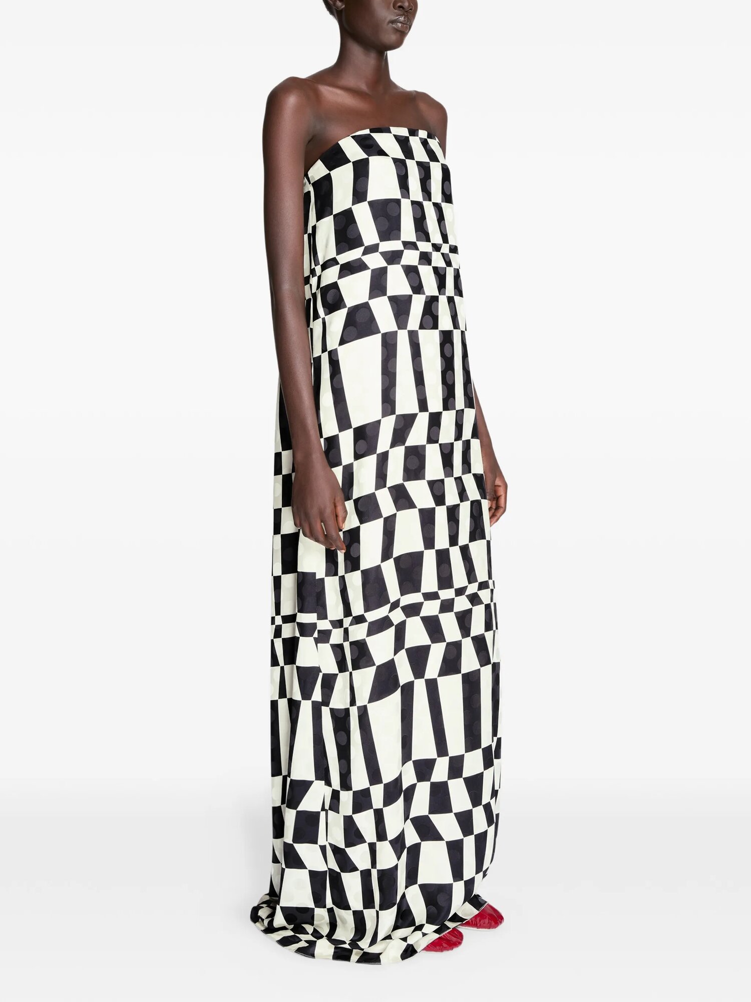 Платье Dries Van Noten Printed maxi dress, размер 34, черный — фото 1