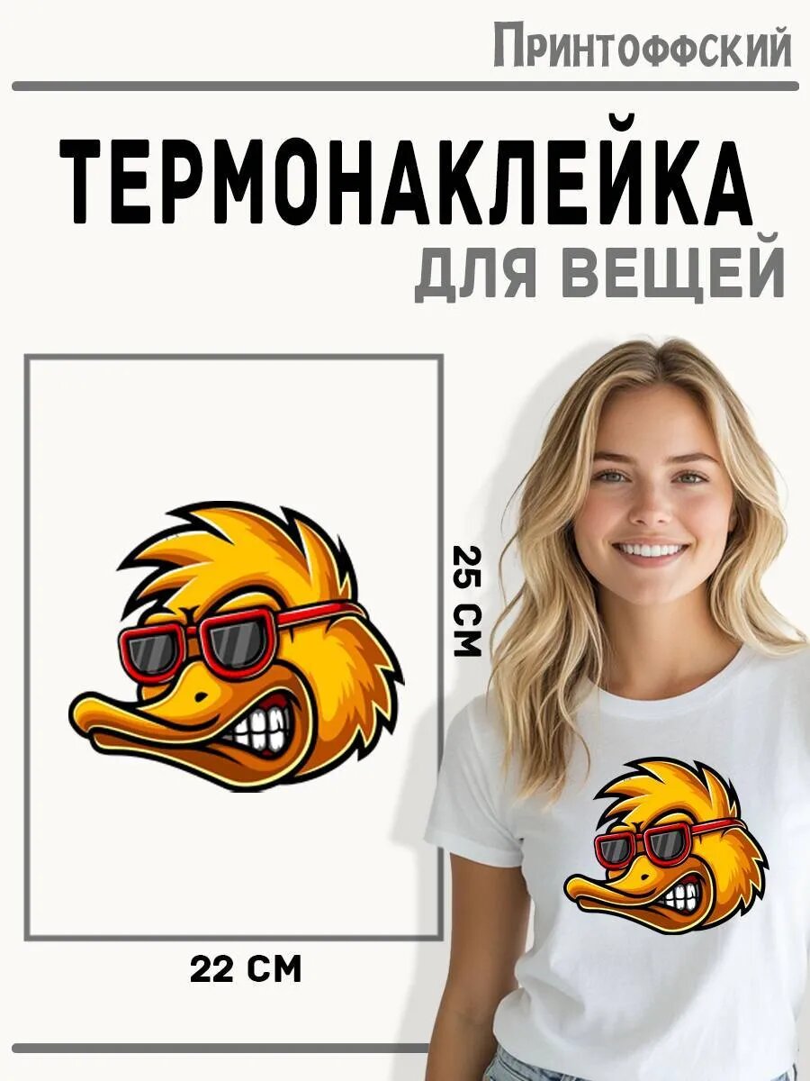 Термонаклейка для одежды и аксессуаров DTF-печать утка — фото 1