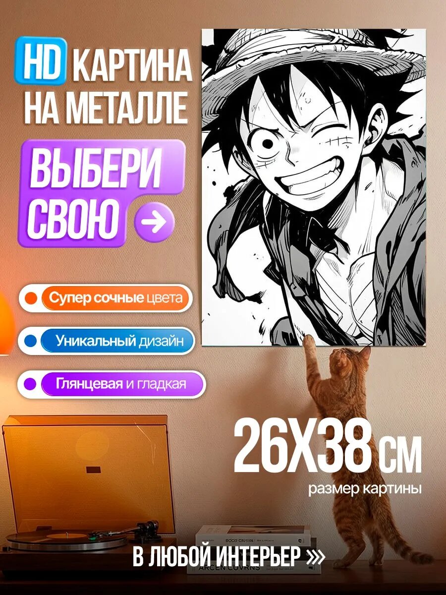 Картина на HD металле Монки Д. Луффи