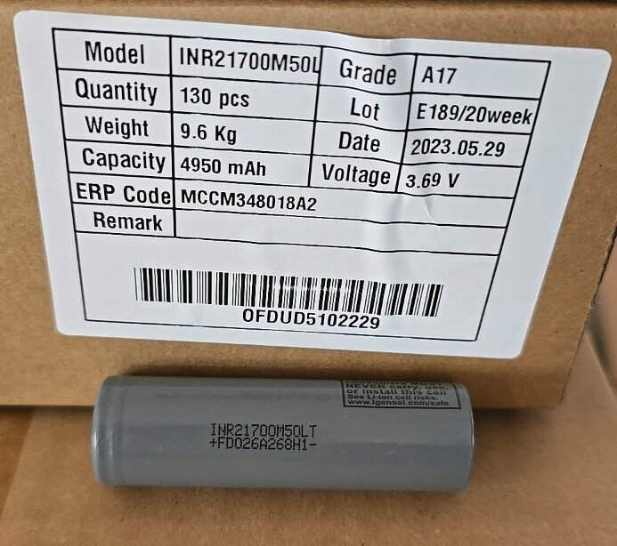 Аккумулятор 21700 LG INR21700-M50L