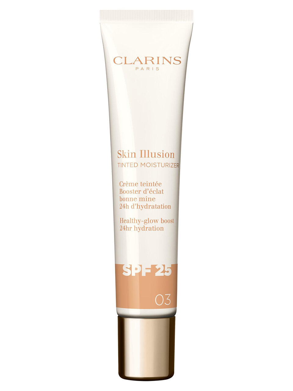 CLARINS Оттеночный увлажняющий крем для лица с эффектом сияния SPF 25 Skin Illusion Tinted Moisturizer тон 03 40мл