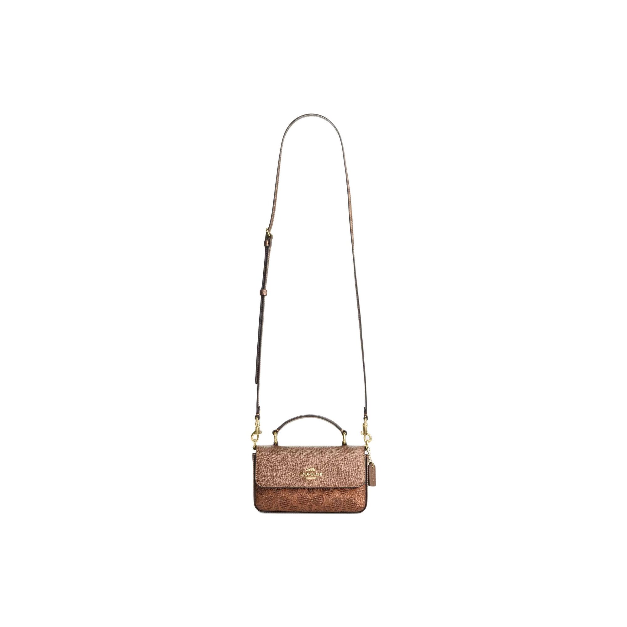 Сумка Coach Josie, фактура тиснение, медный — фото 1