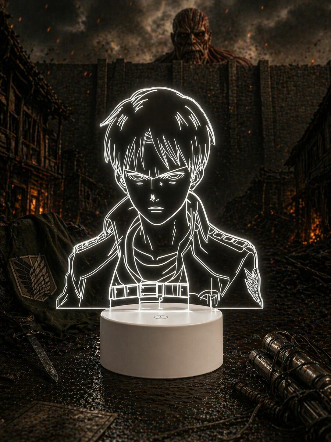 3D-Светильник Эрен Йегер Атака Титанов