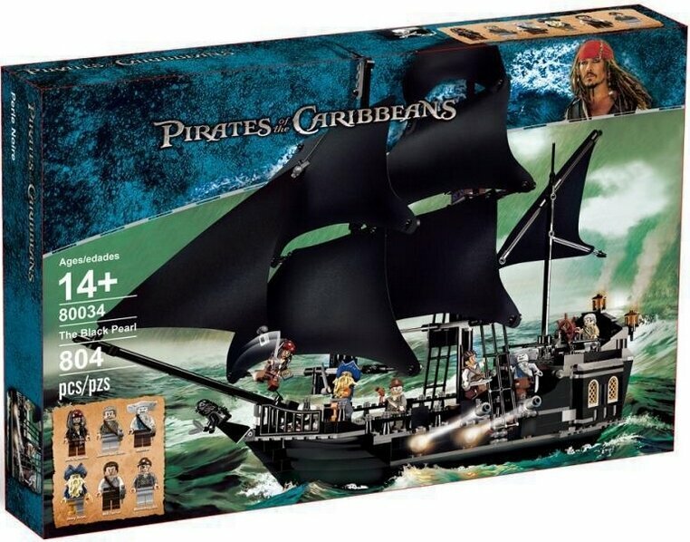 Конструктор Черная Жемчужина, 804 детали / Совместимый с Pirates of the Caribbean 4184