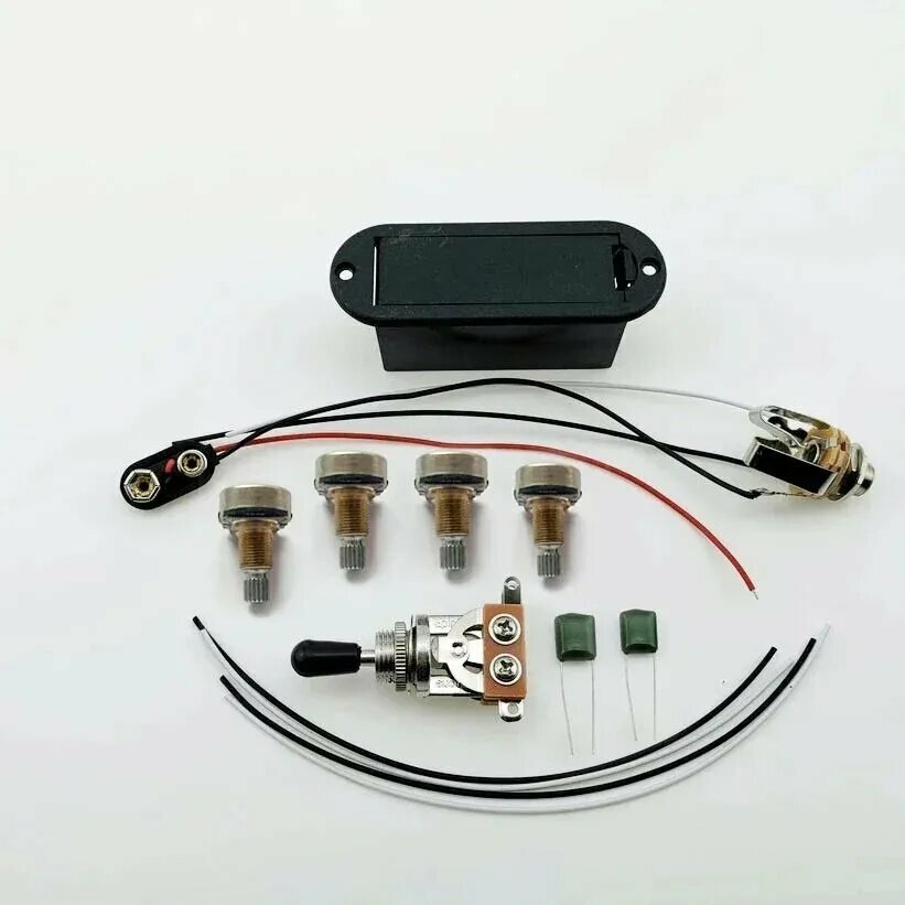 Humbucker - Пикапы электрогитары, шея и мост, активная батарея 9 В, блок питания, в наличии