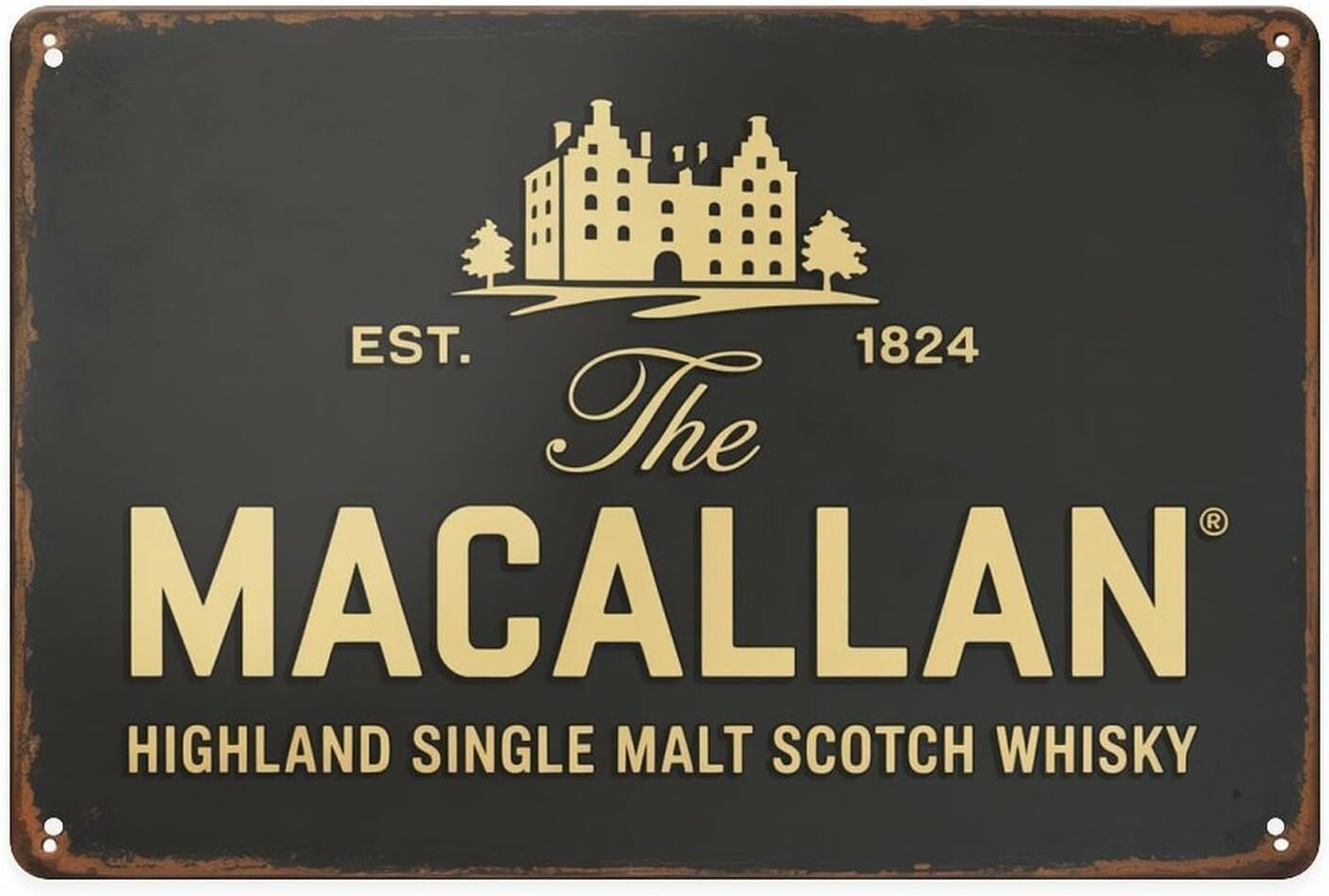 Винтажная металлическая табличка The Macallan Whiskey Distillery, красивый декор для комнаты, 20 30 см