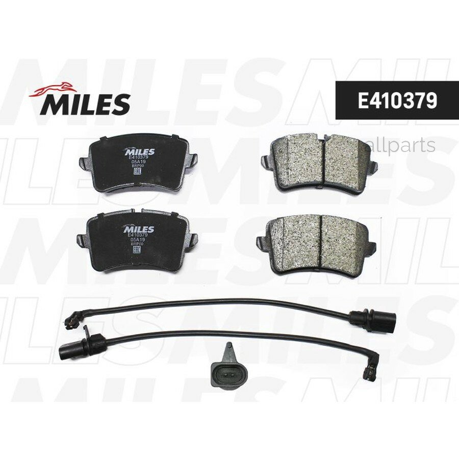 MILES E410379 Колодки тормозные AUDI A6 11-/A7 10- задние с датч.