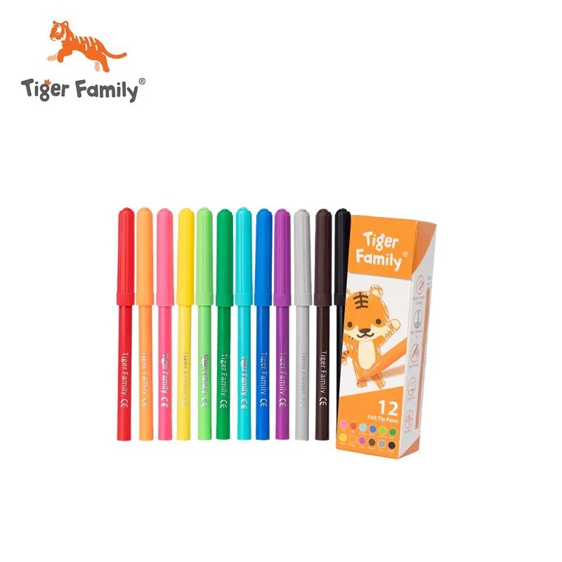 Tigerfamily набор водных красок 12 цветов для детей, художественные принадлежности с 12 яркими цветами в портативном