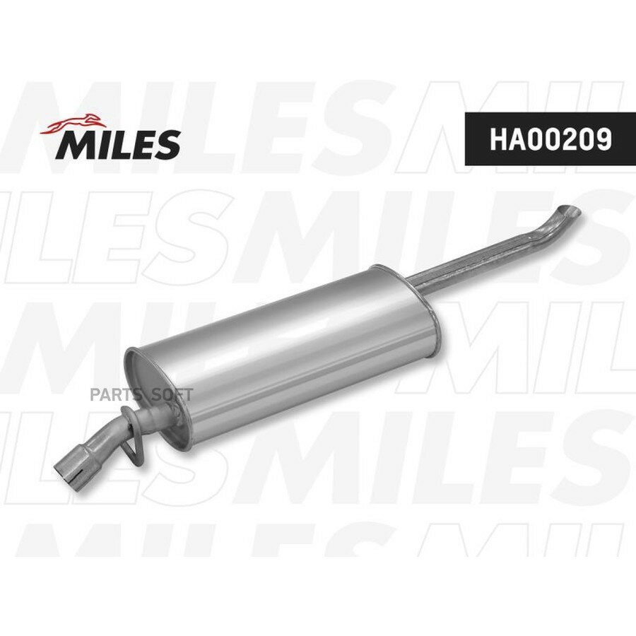 Глушитель OPEL VECTRA A 1.4/1.6/1.8/1.7D/TD 88-95(SEDAN) от официального дистрибьютора, MILES, артикул HA00209