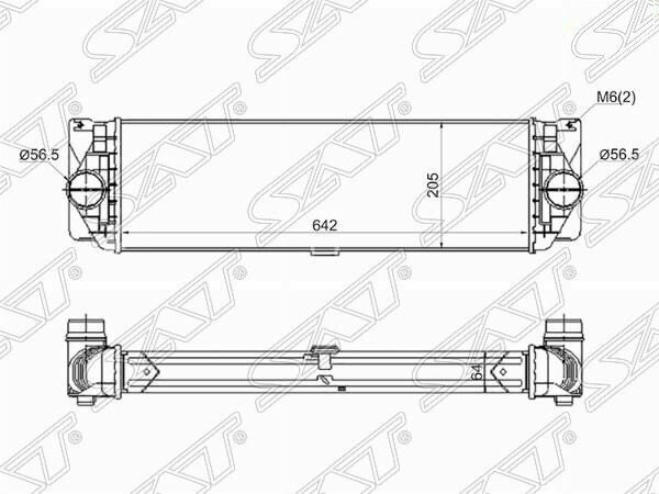 Радиатор интеркулера SAT ST-A9065010201 Mercedes-Benz Sprinter 00-06 / L310 80-90