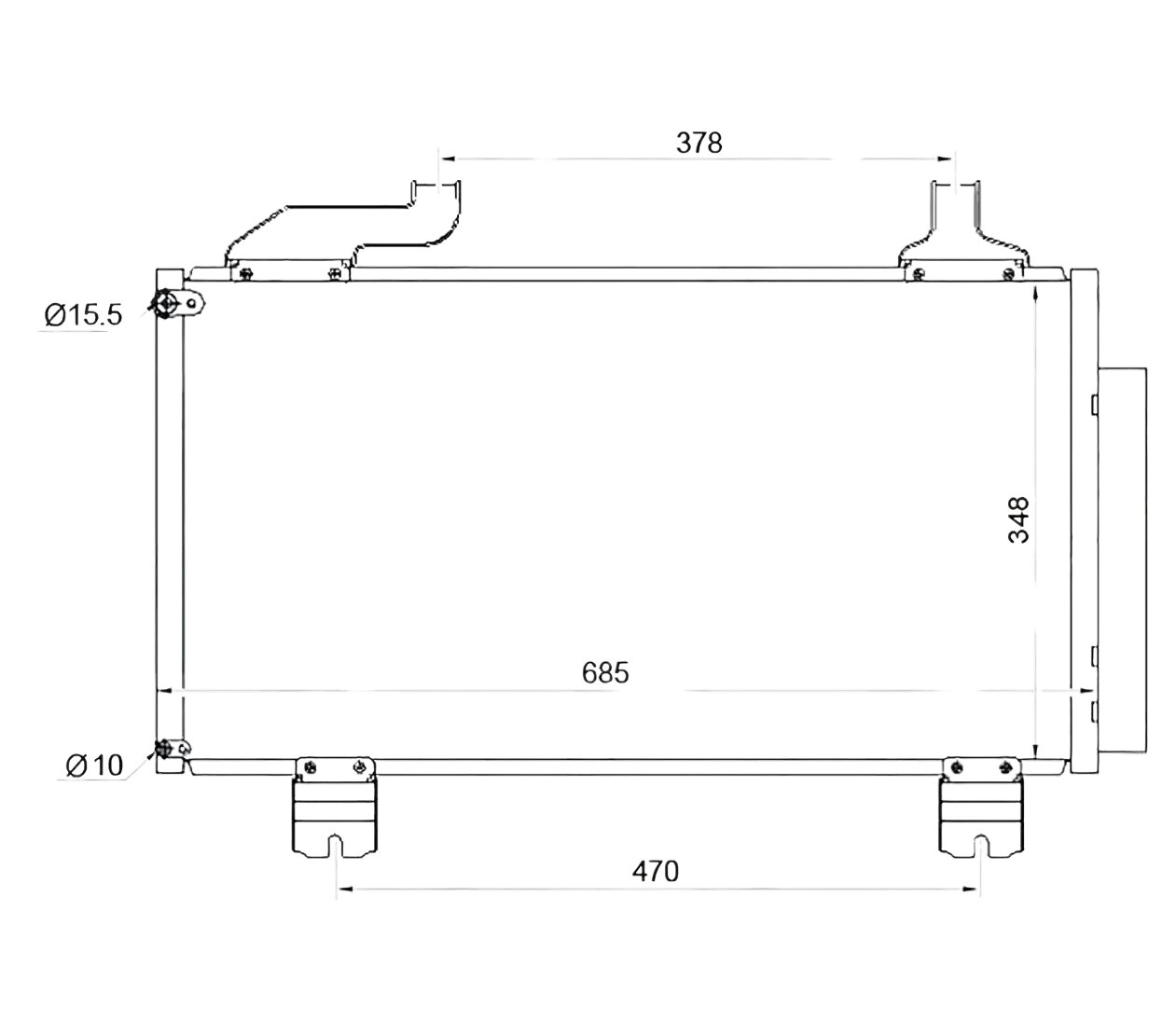 Радиатор кондиционера SAT ST-HD29-394-0 Honda Accord 08-13