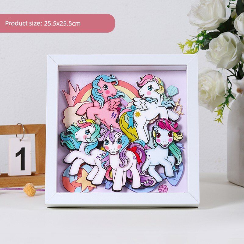 My Little Pony 3D большой рамочный рисунок с командой пони-жеребят - бумажная поделка
