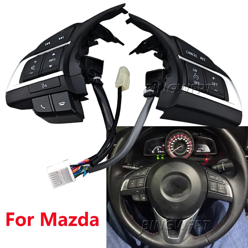 Кнопка для Mazda CX-5 CX5 KE 2012 2013 2014 2015, переключатель круиз-контроля на рулевом колесе