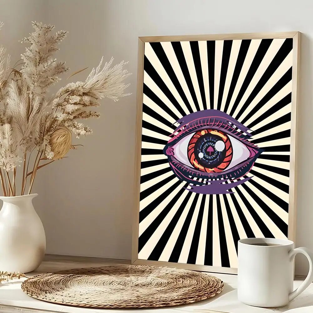 Simplicity Vintage Pink Cartoon Print Poster HD Art Mural Wallart Waterproof Vintage Print Decor for Home Decoration DIY Durable