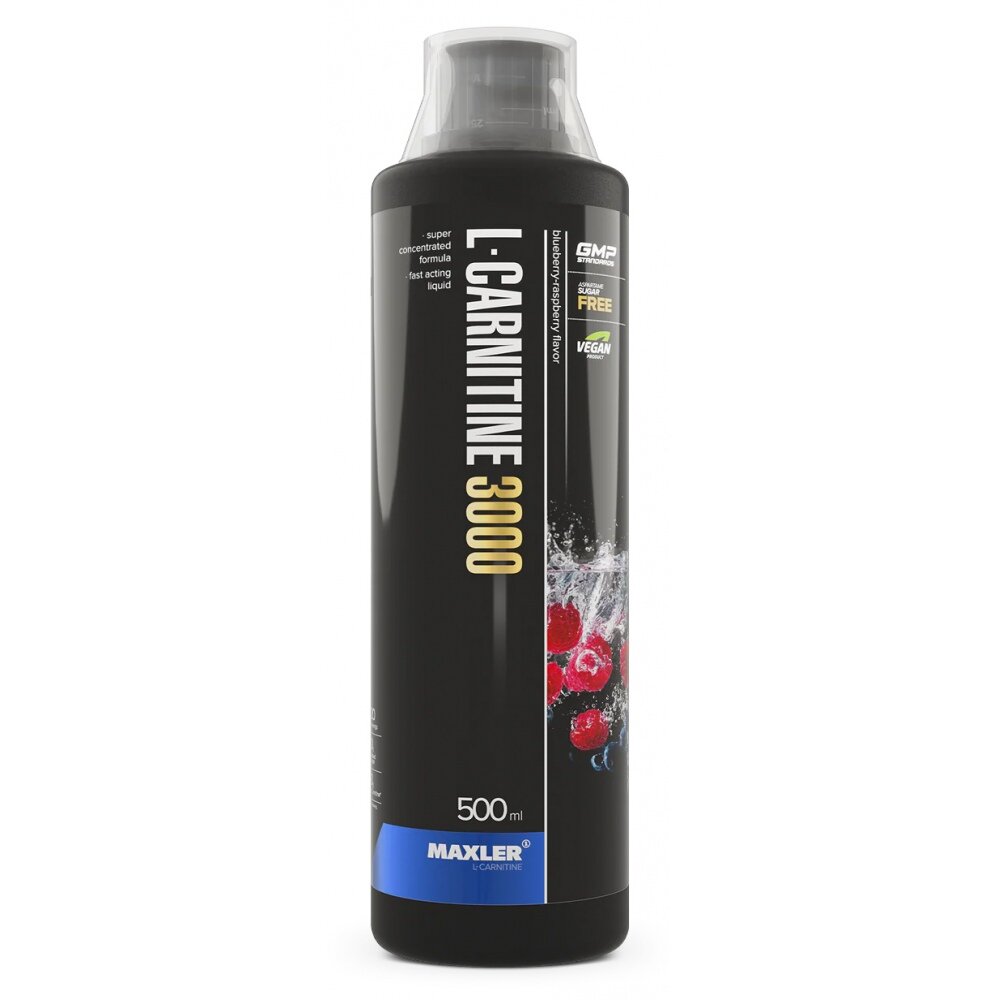 Л-Карнитин Maxler Germany L-Carnitine 3000, 1000 мл, Вкус Blueberry Raspberry / Черника Малина