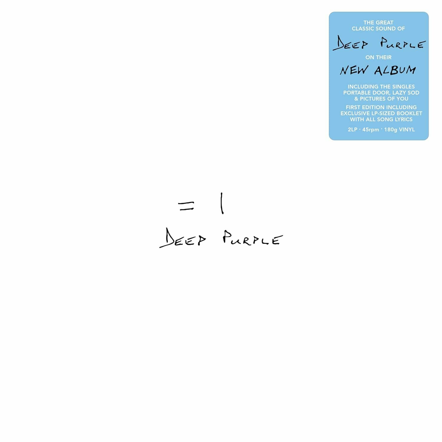 Deep Purple. 1 (Limited Edition, EU, Ear Music, 0219139EMU, 2024, 180g, новая импортная виниловая пластинка в заводской упаковке) 2LP