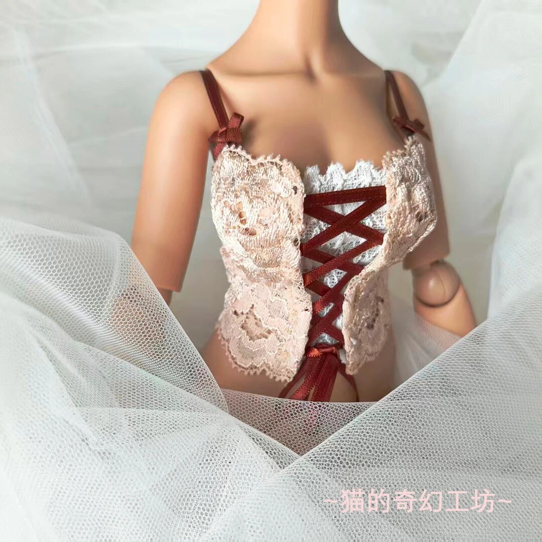 Корсет для кукол BJD 1/3 1/4 в стиле рококо C, 4point chest17to22cm