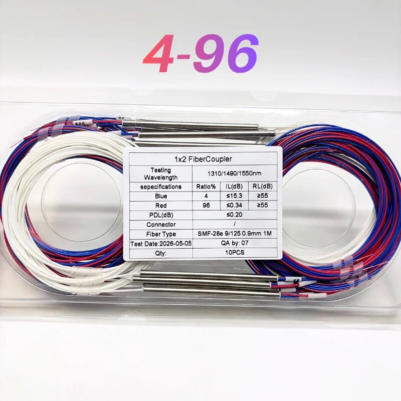 CAILI Оптоволоконный сплиттер 1x2, 10 шт, Цвет 4-96