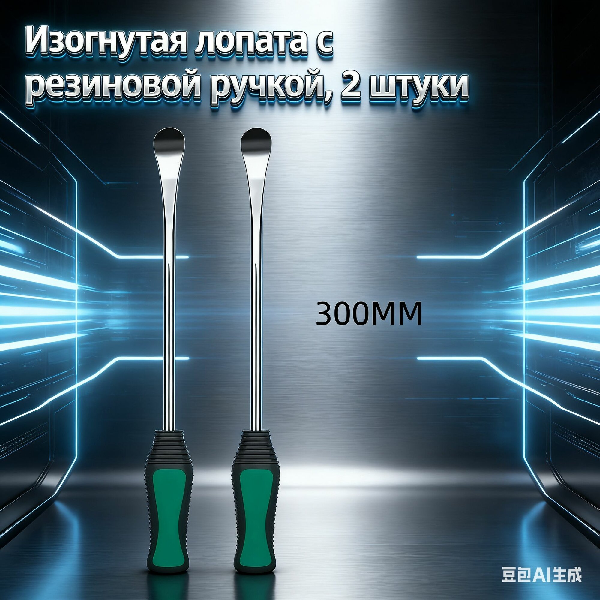 Изогнутая лопата с резиновой ручкой, 2 штуки для огорода садовый инвентарь