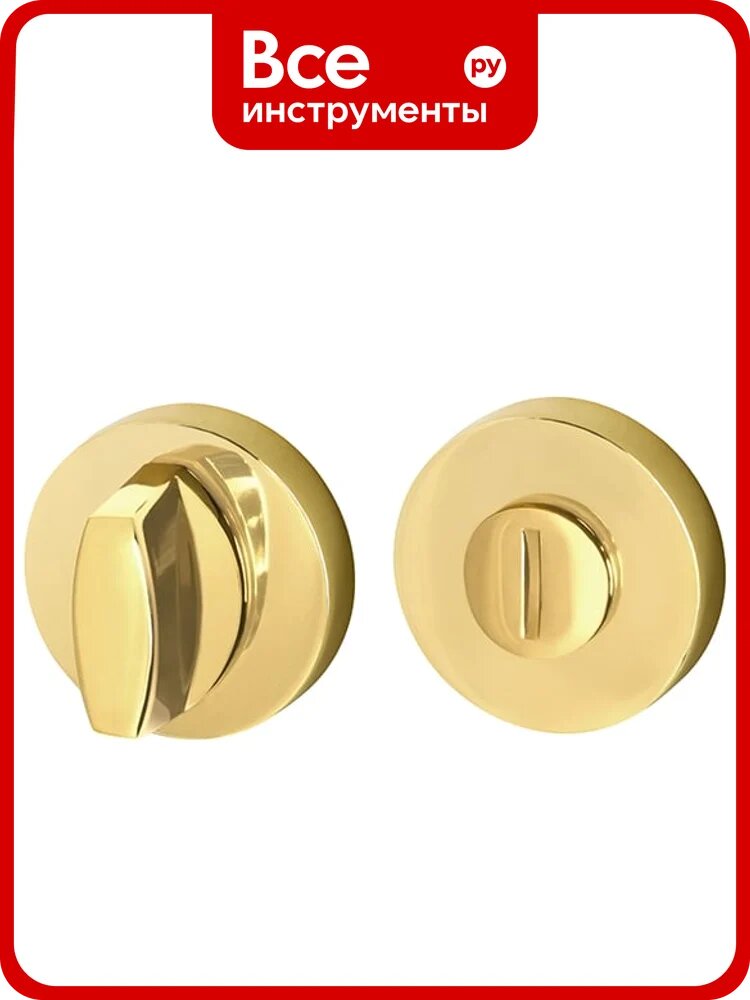 Поворотная ручка ARMADILLO WC‑Bolt BK6 URB GOLD‑24 золотистый, WC‑комплект из цам‑сплава, круглое основание