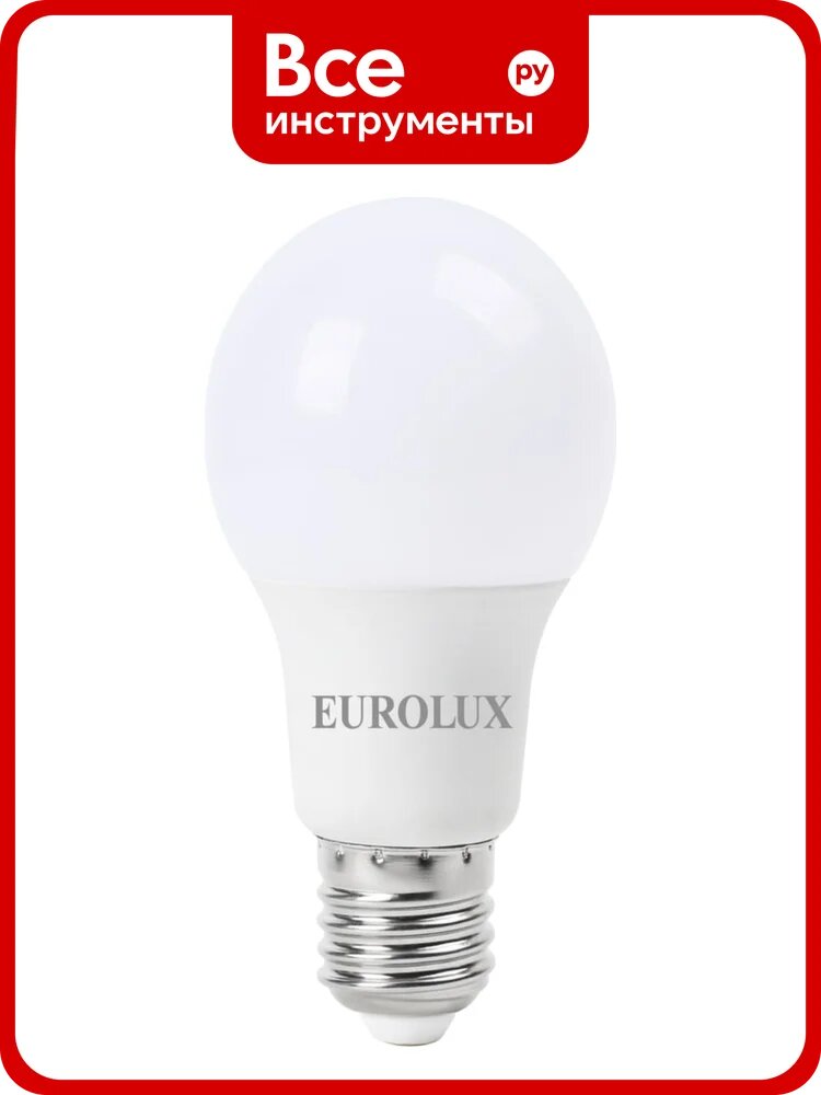 Светодиодная лампа Eurolux LL-E-A60-11W-230-4K-E27/груша, 11Вт, нейтральный, Е27 76/2/16