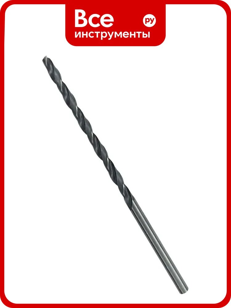 Сверло VertexTools 3-100, удлиненное, по металлу, P6M5, цилиндрический хвостовик, 10шт