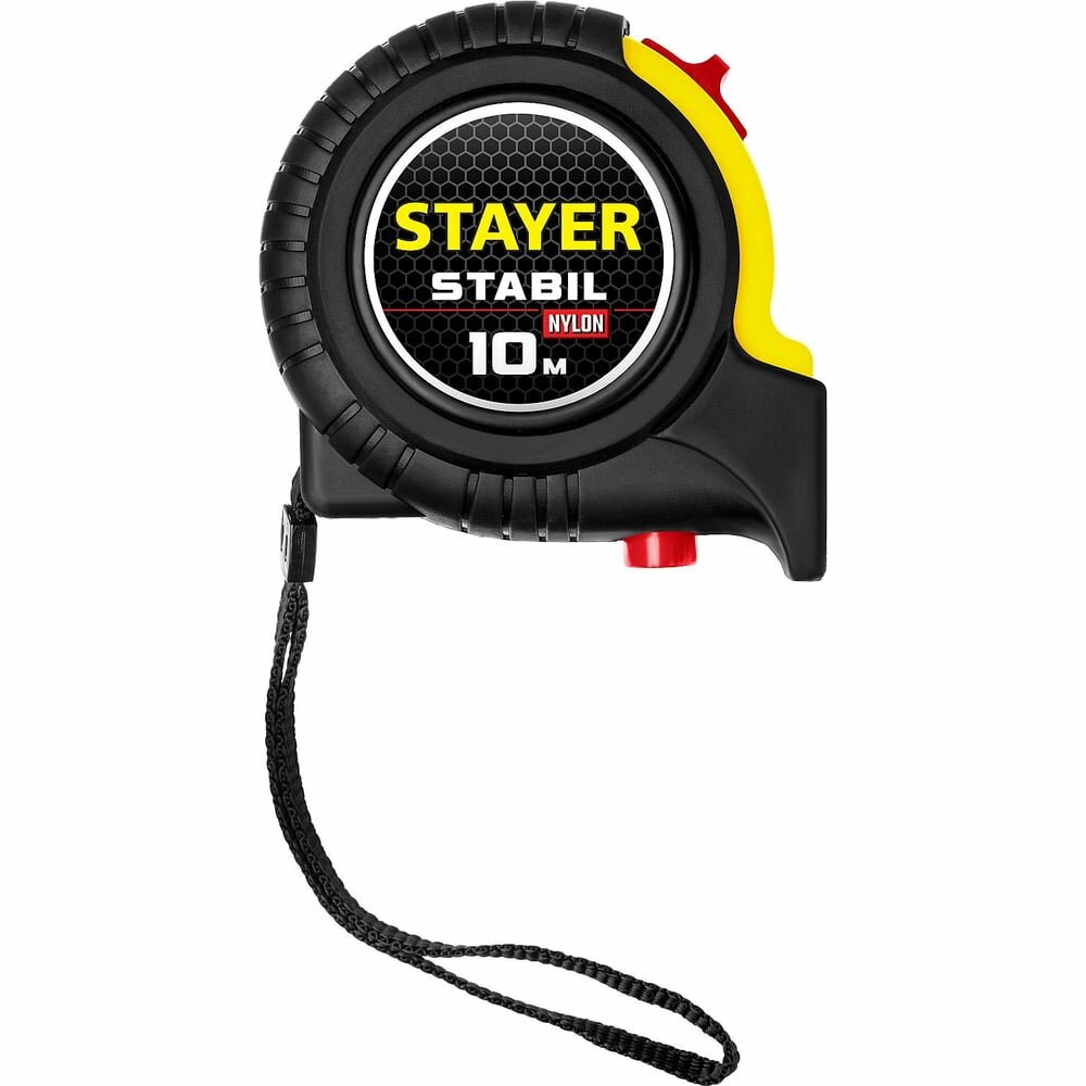 Профессиональная рулетка с двухсторонней шкалой STAYER Stabil 10мх25мм 34131-10_z02 — фото 1