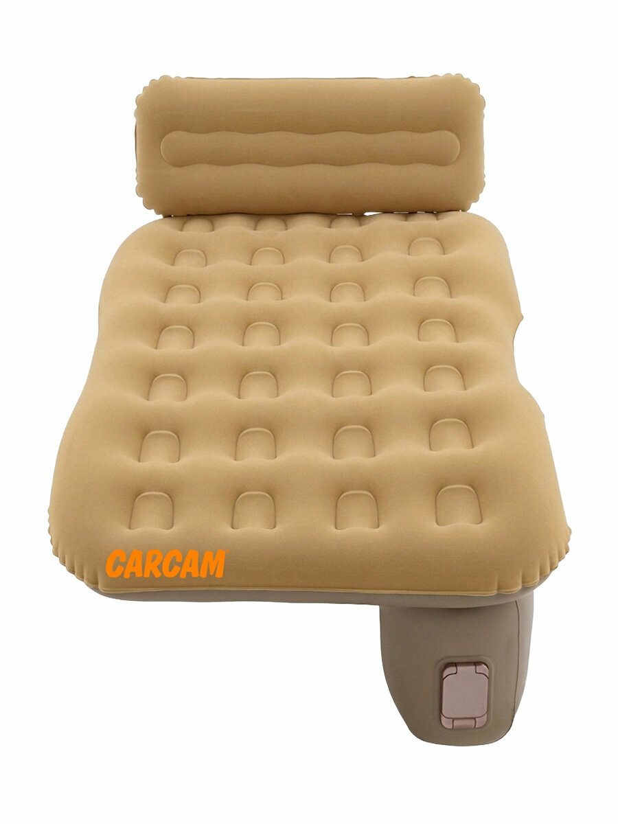 Автомобильный матрас CARCAM Inflatable Back Seat Auto Airbed, Auto Air Pump, Repair Kit, 135x85 cm. (CCMTE1750) Brown