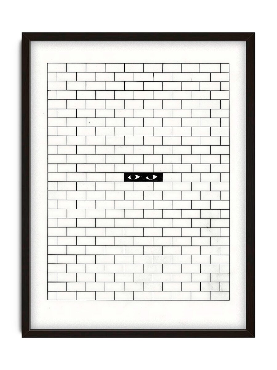 Интерьерный постер "Behind the wall" в стиле pinterest, формат 30x40 см