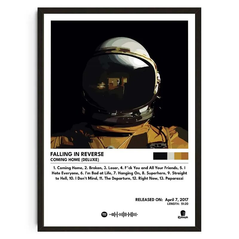 Плакат Falling In Reverse Coming Home 50x70cm