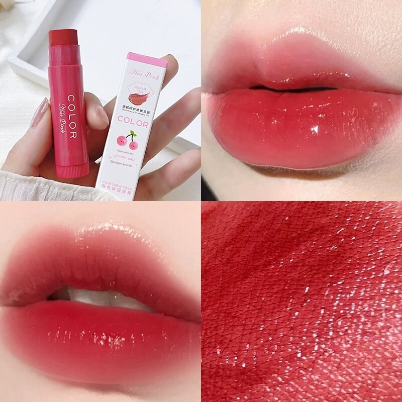 HAIPINK three-color moisturizing lip balm lipstick moisturizing moisturizing fade lip lines anti-chapped 3# Chunji Shan Cherry