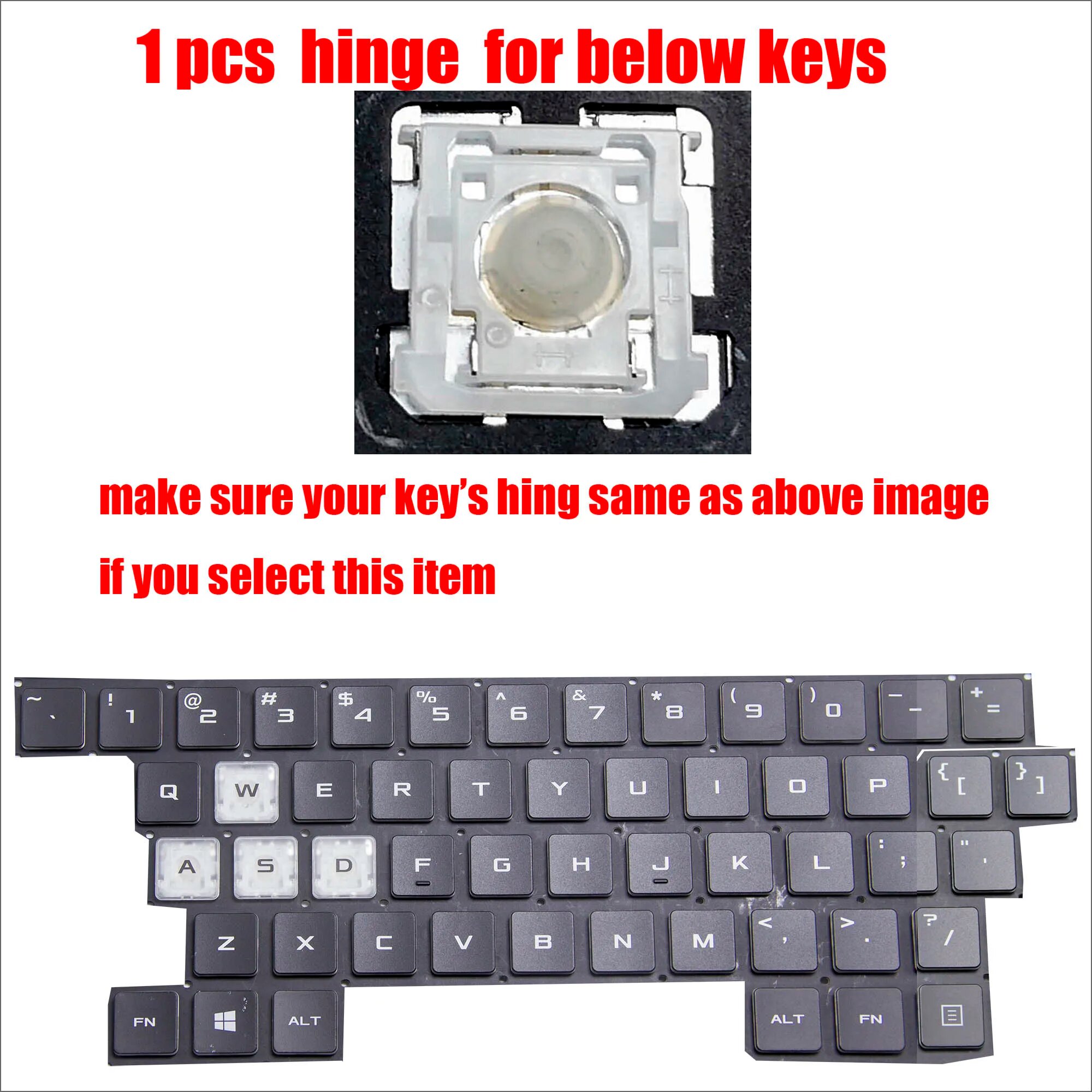 Колпачки для клавиш ASUS TUF Gaming RGB 1 pcs hinge