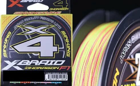 Плетеный шнур для рыбалки YGK X-Braid Ohdragon X4 ss1.40 150m, 4 нити, #PE 0.6, 4.9кг, Япония