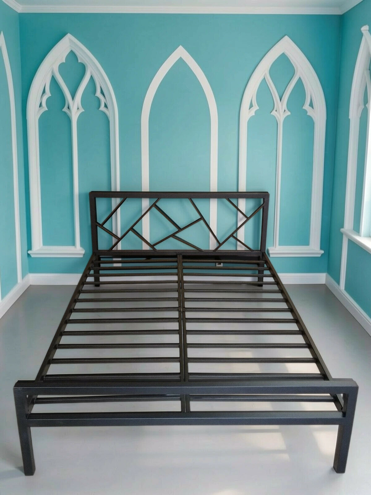Кровать LOFT MEBEL "Цезарион", 160 х 200, металлическая, усиленная