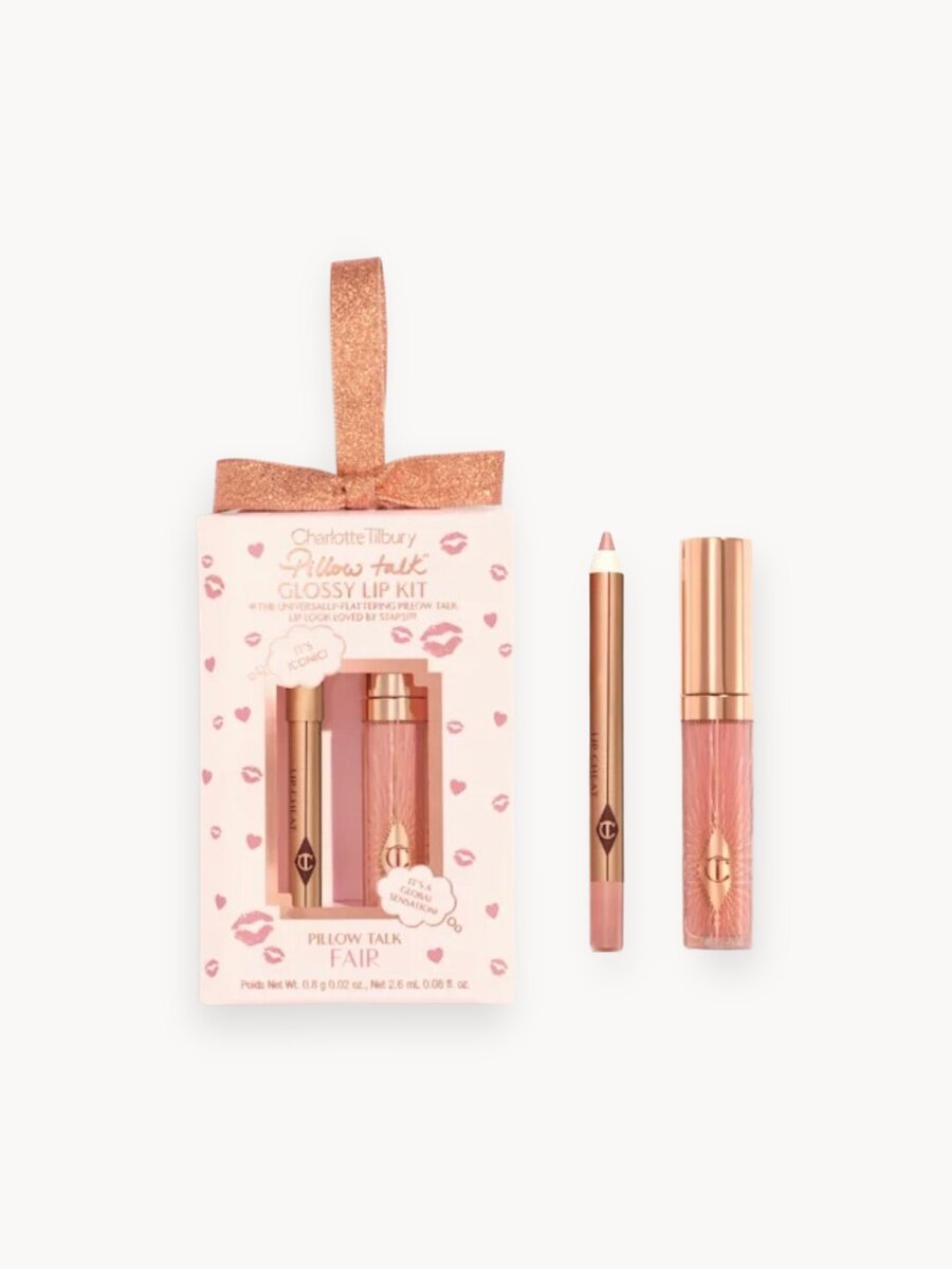 Набор для макияжа губ Charlotte Tilbury Glossy Lip Duo оттенок Pillow Talk Fair, лимитированная коллекция