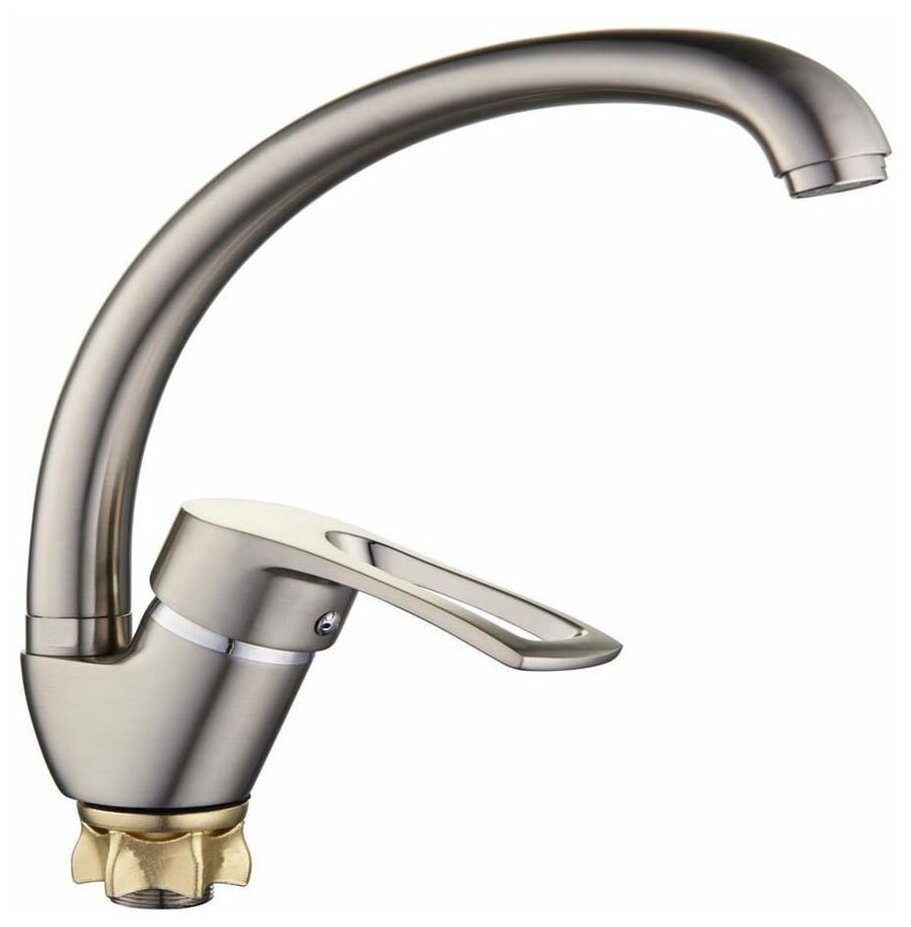 Смеситель для кухни, боковая ручка на лат. гайке, G.lauf, с картриджем, сатин, 8G4-A181KH