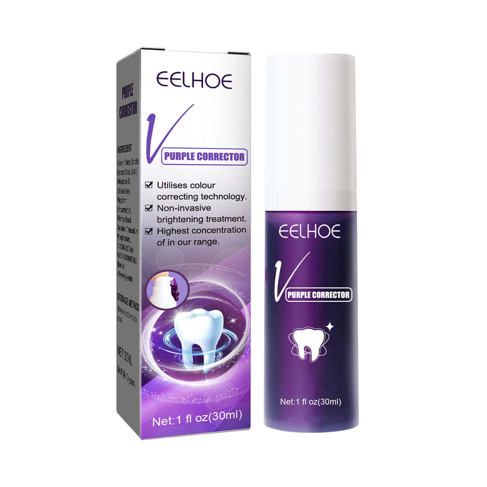 Мусс для отбеливания зубов, 30 мл. Пенка для освежения дыхания удаляет зубной налет и поддерживает здоровье полости рта