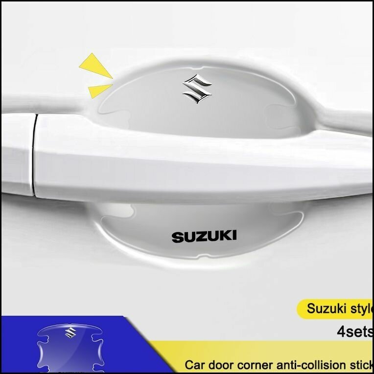 Защитная наклейка на дверном шаре автомобиля, устойчивая к царапинам и столкновениям для Сузуки/Suzuki Jimny Swift Kizashi SX4 S-Cross Sierra Spacio Ertiga Vitara Solio