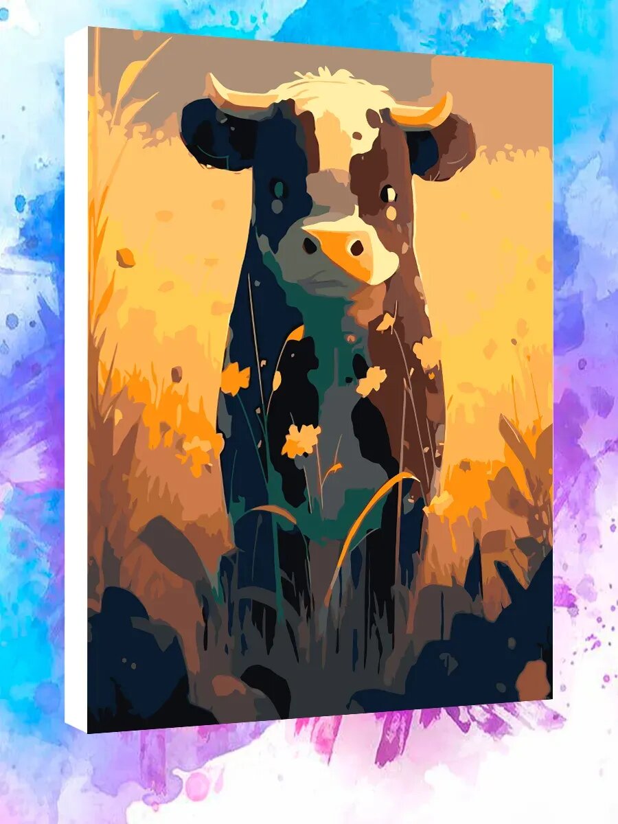 Картина по номерам Бык Животные