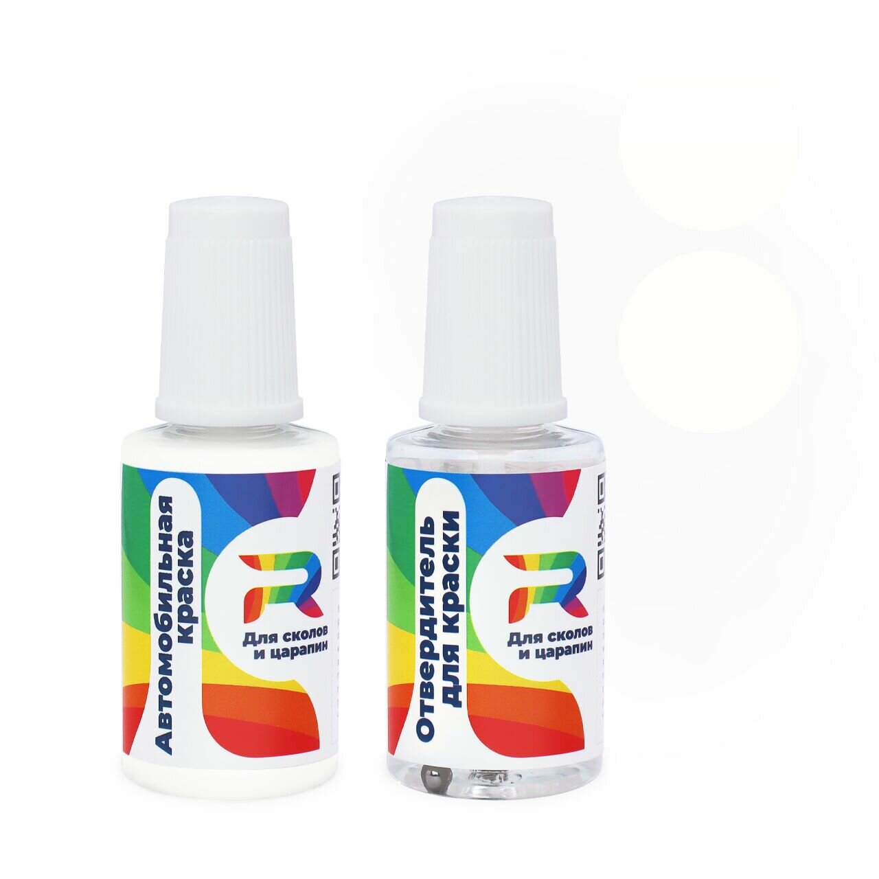 Подкраска для сколов и царапин авто RAL 9003 - Signalweiss (Акриловая краска, Солид, Белый) с кисточкой