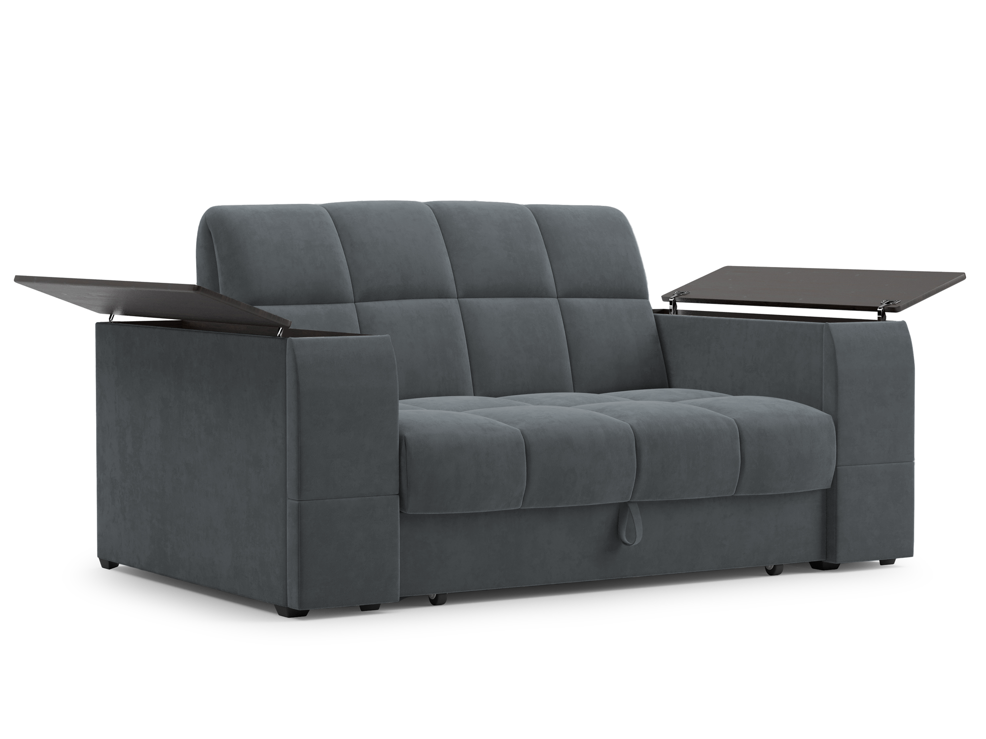 Диван-кровать Флай, аккордеон, ортопедическое основание, подлокотники короб+короб, 120*200, съемный чехол, велюр