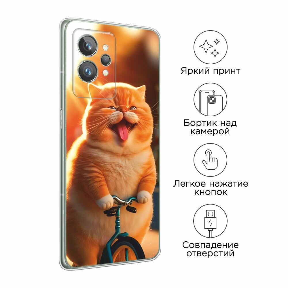 Чехол на Realme GT 2 Pro / Реалми GT 2 Про с принтом "Кот на велике" — фото 1