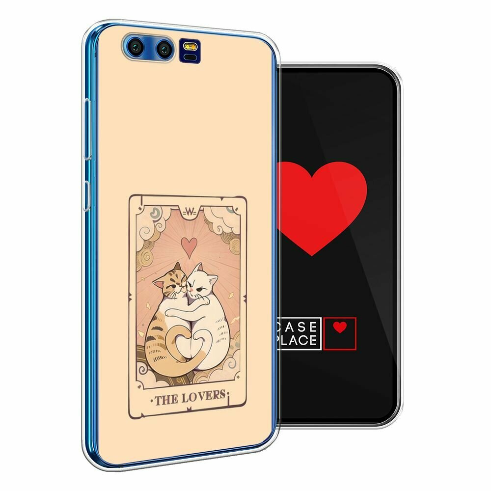 Чехол на Honor 9 / Хонор 9 с принтом "The lovers cats 1 - 14 февраля" — фото 1