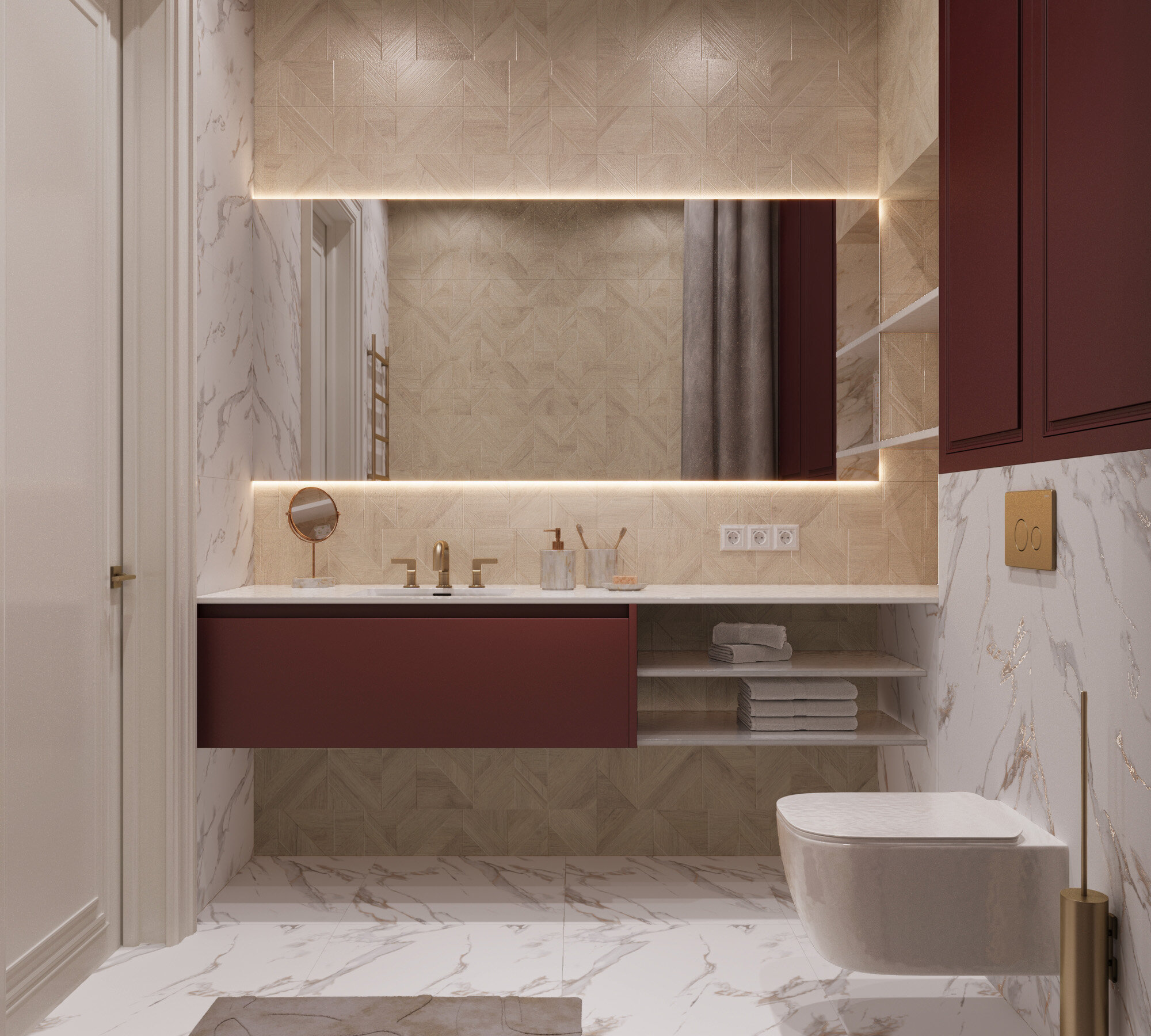 Керамогранит ARCADIA CERAMICA ROCKWOOD CREMA 60x120 RT