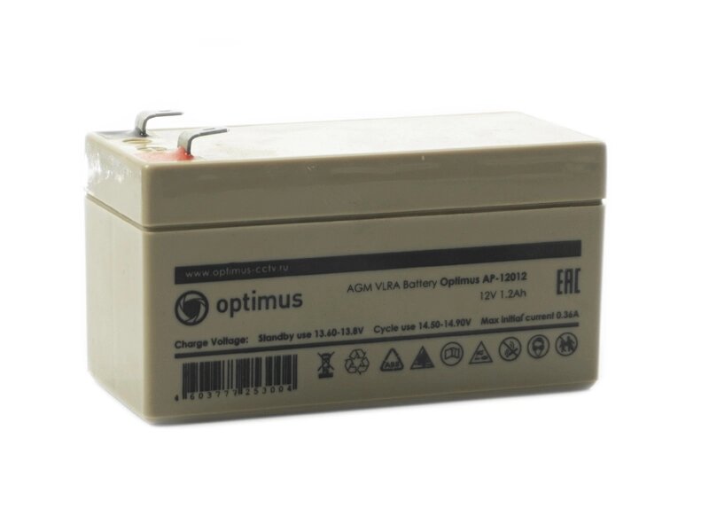 Аккумулятор Optimus AP12012 12В, 1,2A/h
