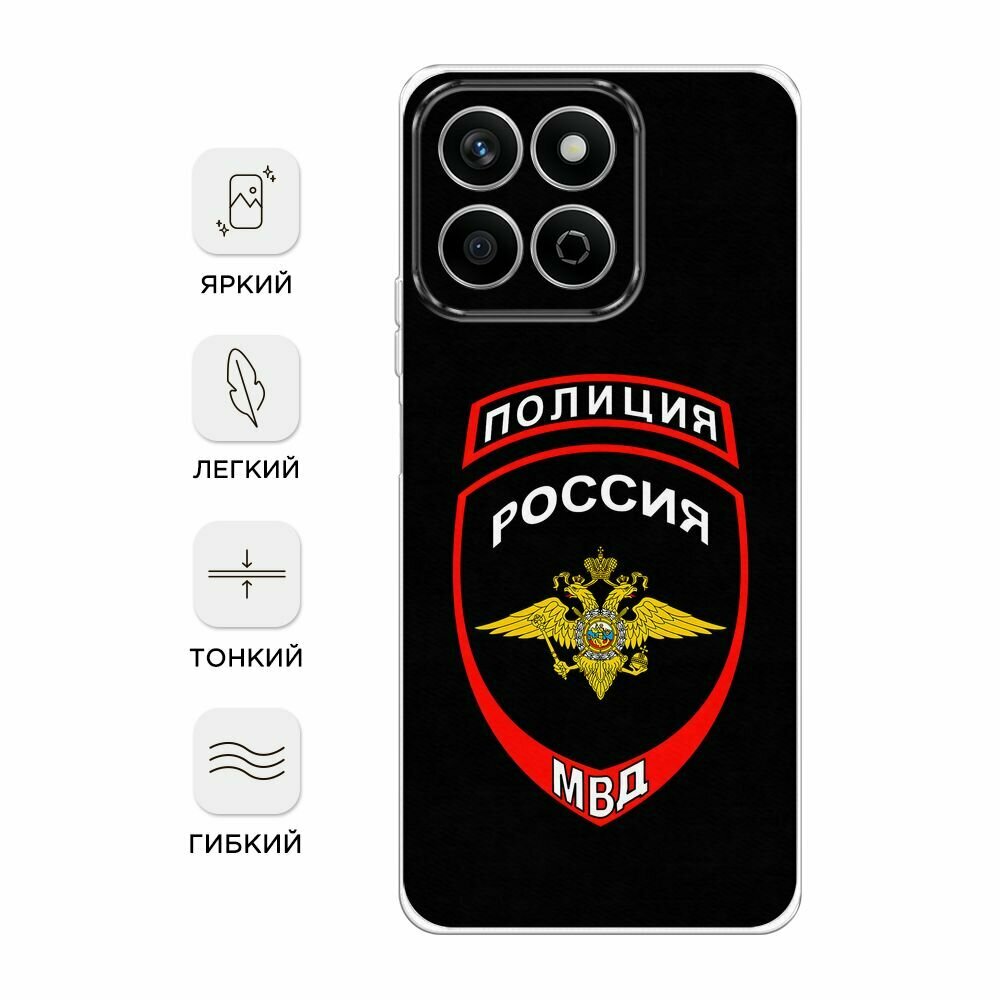 Силиконовый чехол на Honor X7c / Хонор X7c с принтом "Эмблема Полиции" — фото 1