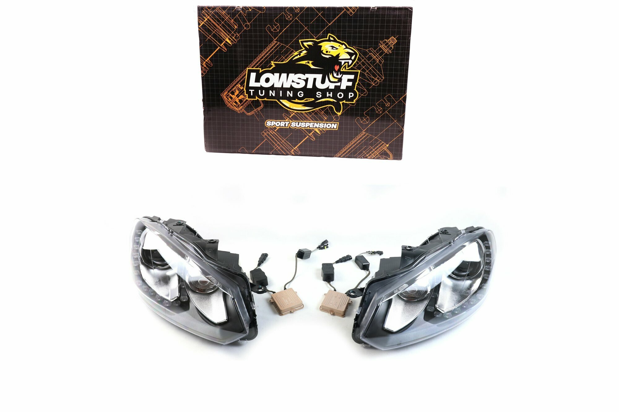 VW Golf 6 передние фары R20 Look с дхо фары головного света LOWSTUFF HLVWG6R20