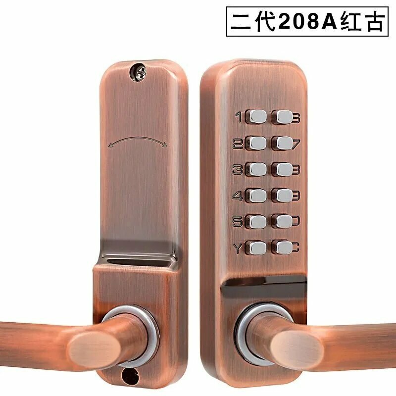 Кодовый дверной замок Водонепроницаемый и огнестойкий противоугонный замок механический, беспроводной, врезной